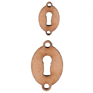 Oval Keyhole Escutcheon Wood Shapes for altered art and crafts